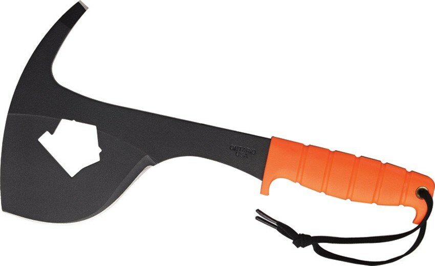 Топор пожарный Ontario (Онтарио) SP16 SPAX Orange Handle / оранжевая ручка / чехол кожа + нейлон / коробка / OKC