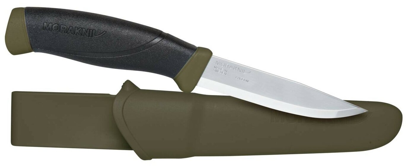 Нож Morakniv Companion HeavyDuty (C), углеродистая сталь, черный/хаки