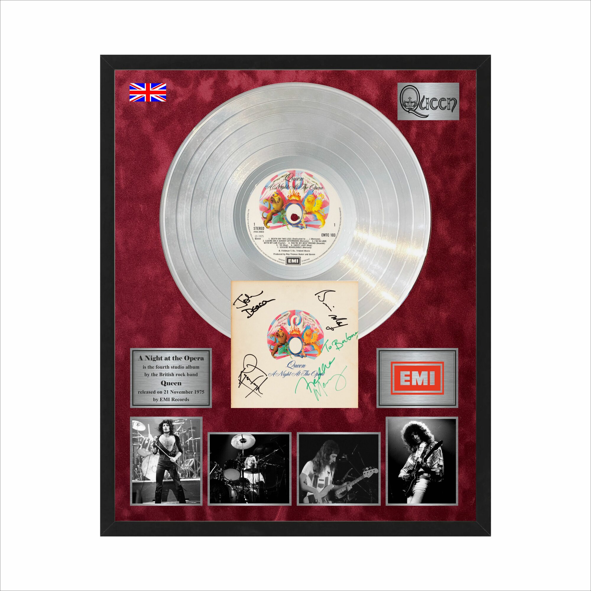 Интерьерная картина Queen с платиновой пластинкой