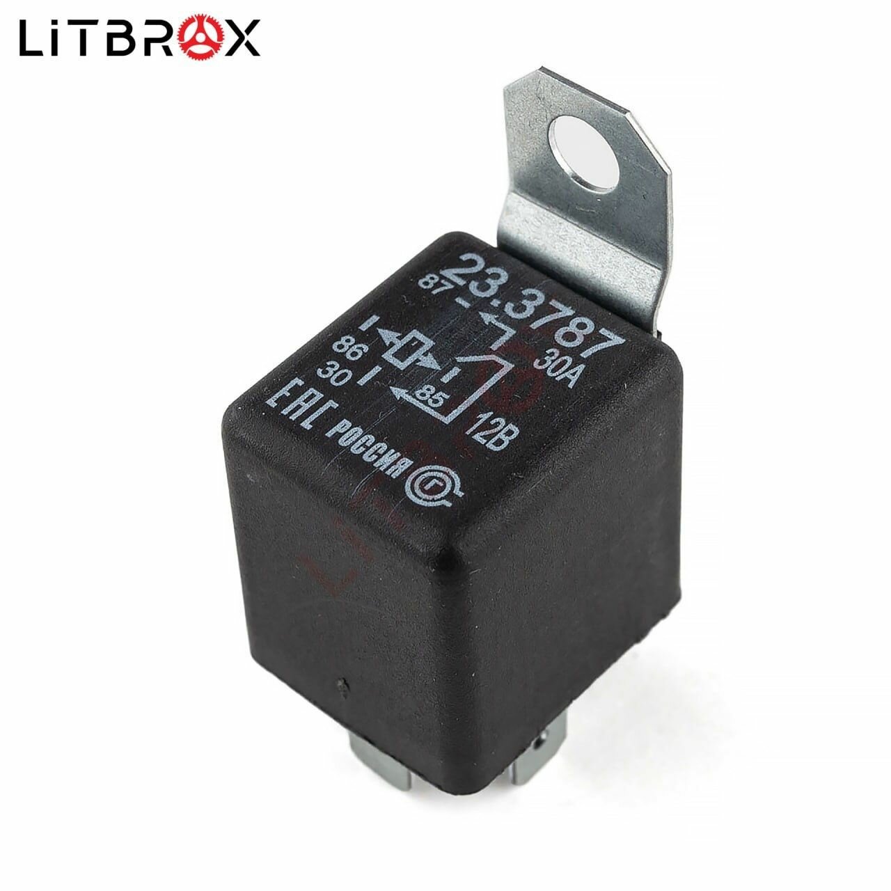 Реле коммутации электрических цепей постоянного тока 12V 30А (4х контактное) "Согдиана" / 23.3787