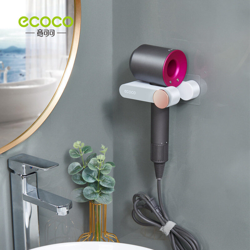Стойка для фена Ecoco, настенная, пластик, современный минимализм