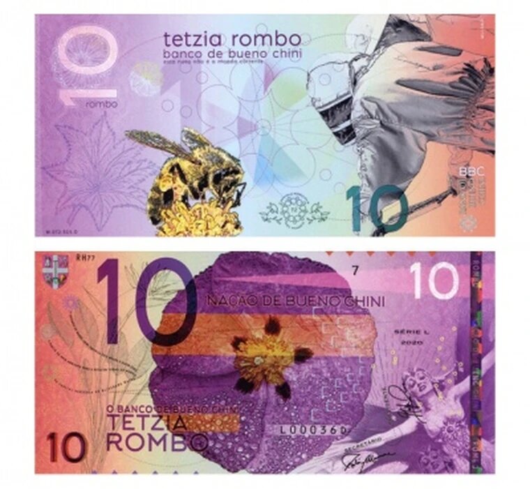 10 rombo 2020 Bank of Bueno Chini, сувенирная бона, сувенирная копия UNC, банкноты и купюры редкие коллекционные