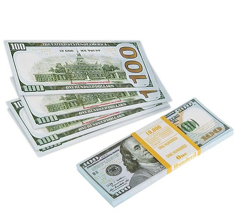 100 долларов США 2010 банк приколов банкноты сувенирная копия, банкноты и купюры редкие коллекционные