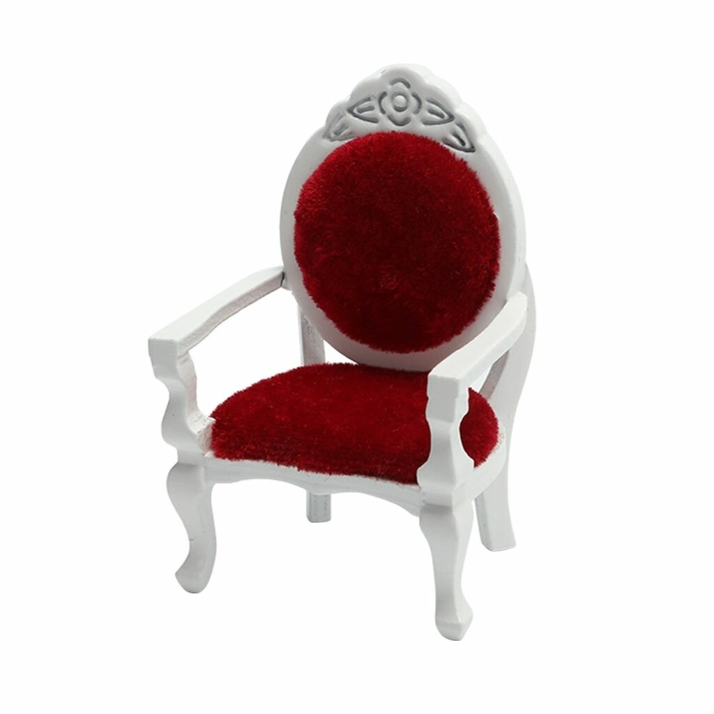 Деревянные кресла для кукольного домика для мебели для кукольного домика Миниатюрный стул в масштабе 1/12