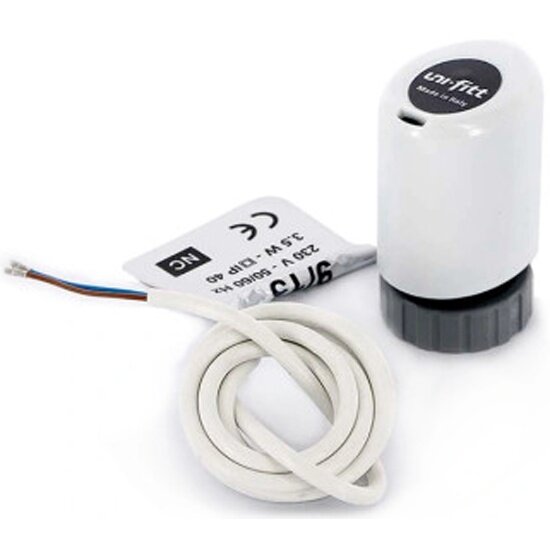 Привод термоэлектрический Uni-fitt , 230 В нормально закрытый, белый, кабель 1 м