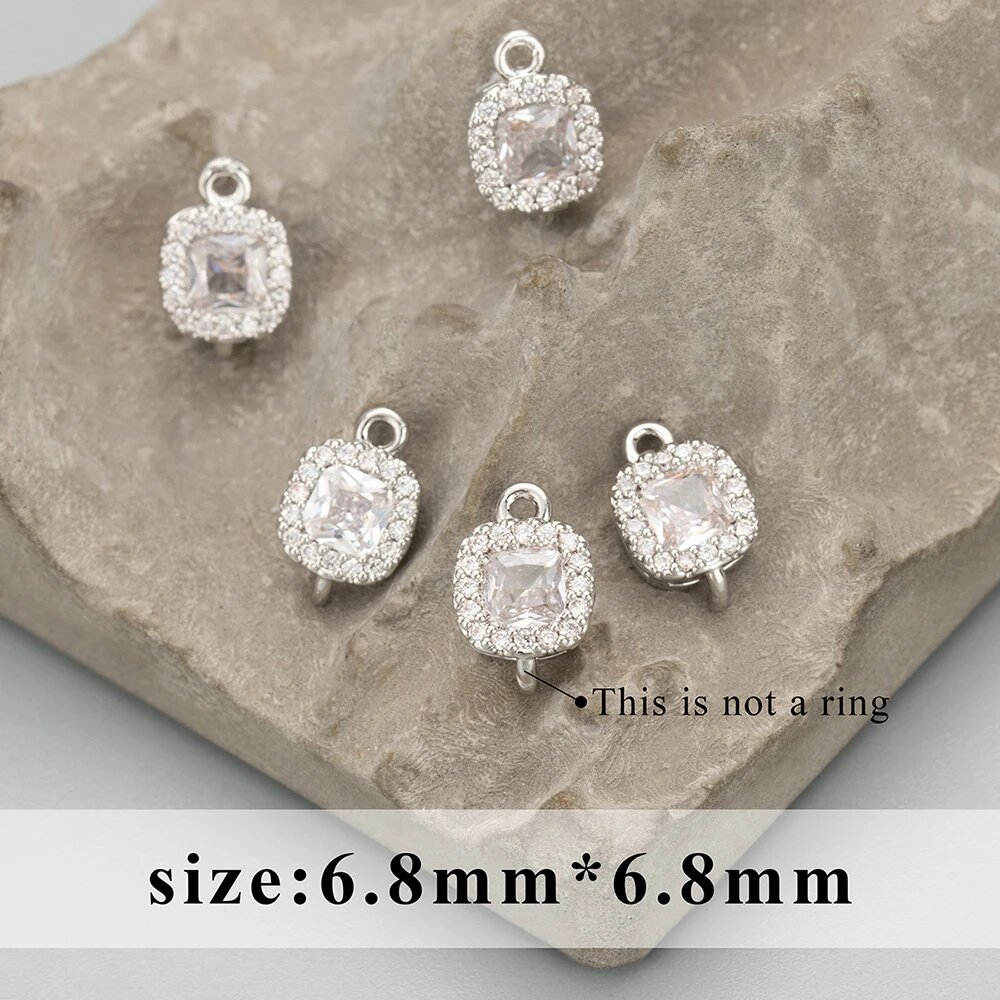 GUFEATHER MC73 подвески из золота с родиевым покрытием 10 шт MC7302B