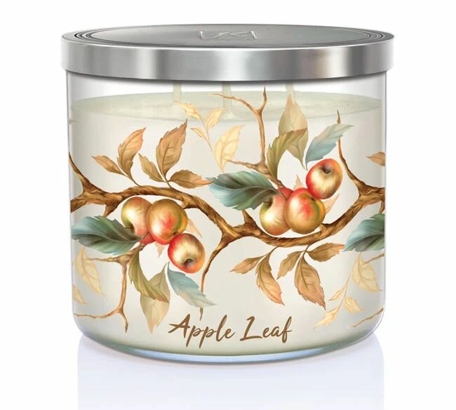 Kringle Candle свеча ароматическая 3 фитиля Apple Leaf