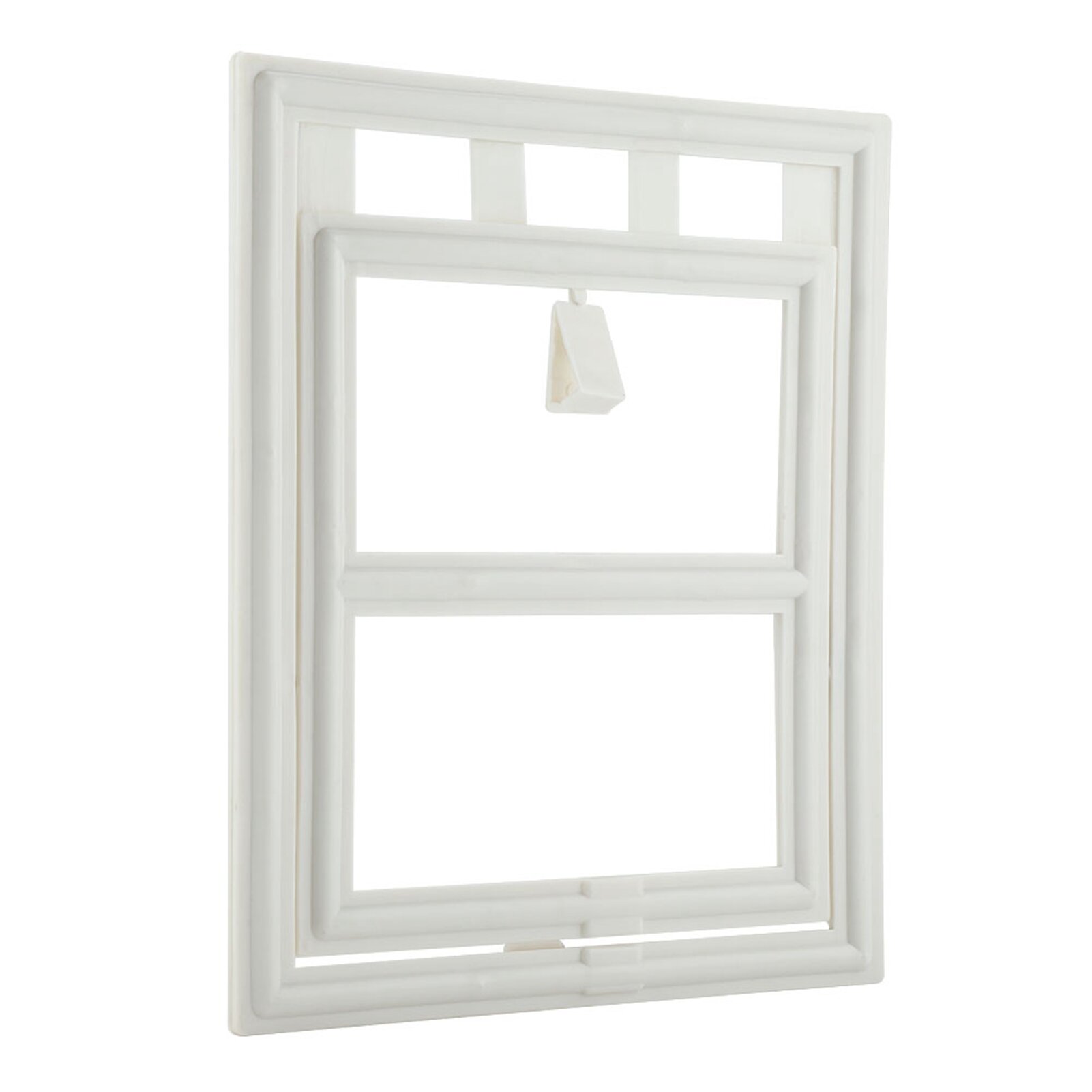 Пластиковая дверца-замок для домашних животных (собак, щенков, кошек) для окон и москитных сеток (белая, размер L)