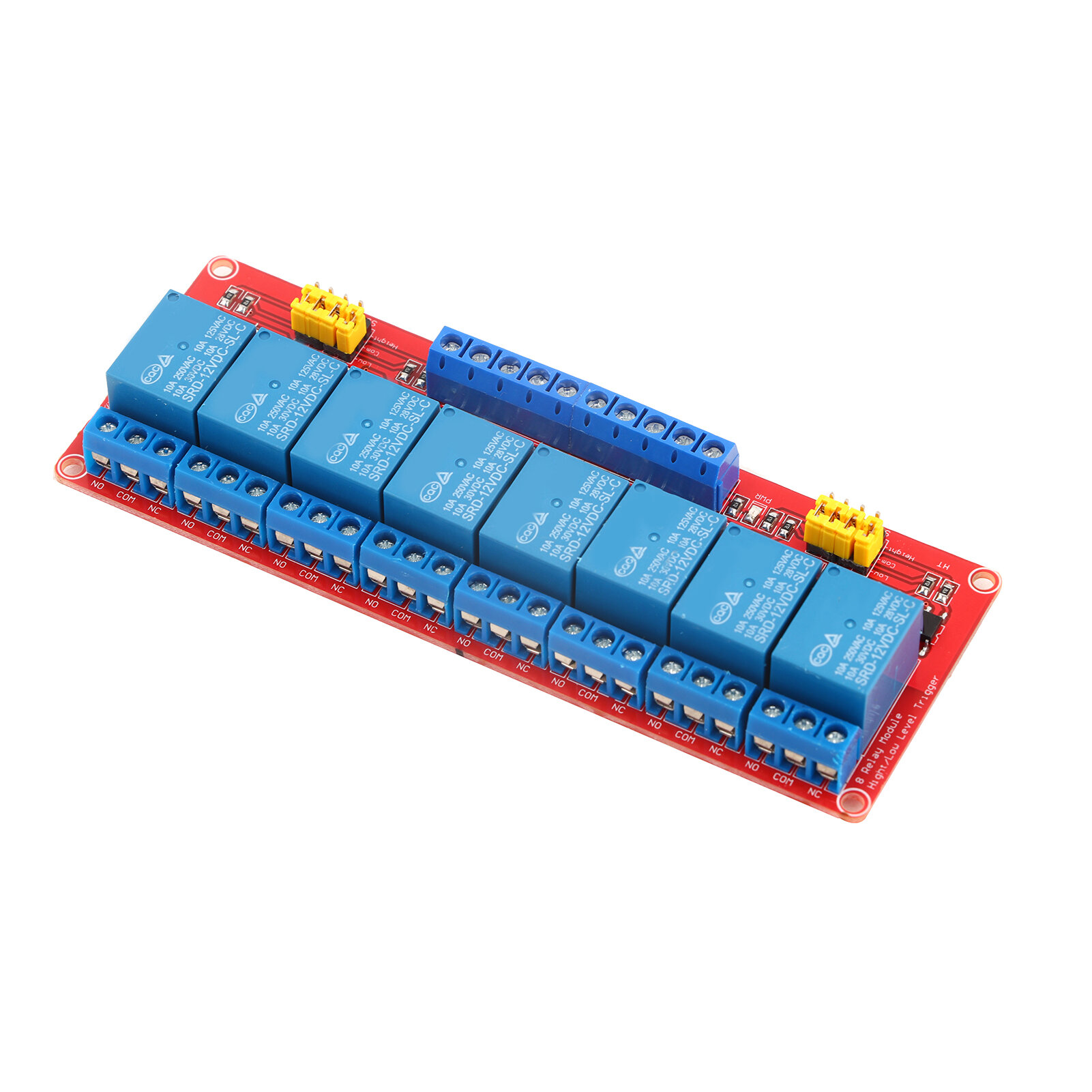 8-канальный модуль оптопарного реле с триггером высокого и низкого уровня, 12 В.