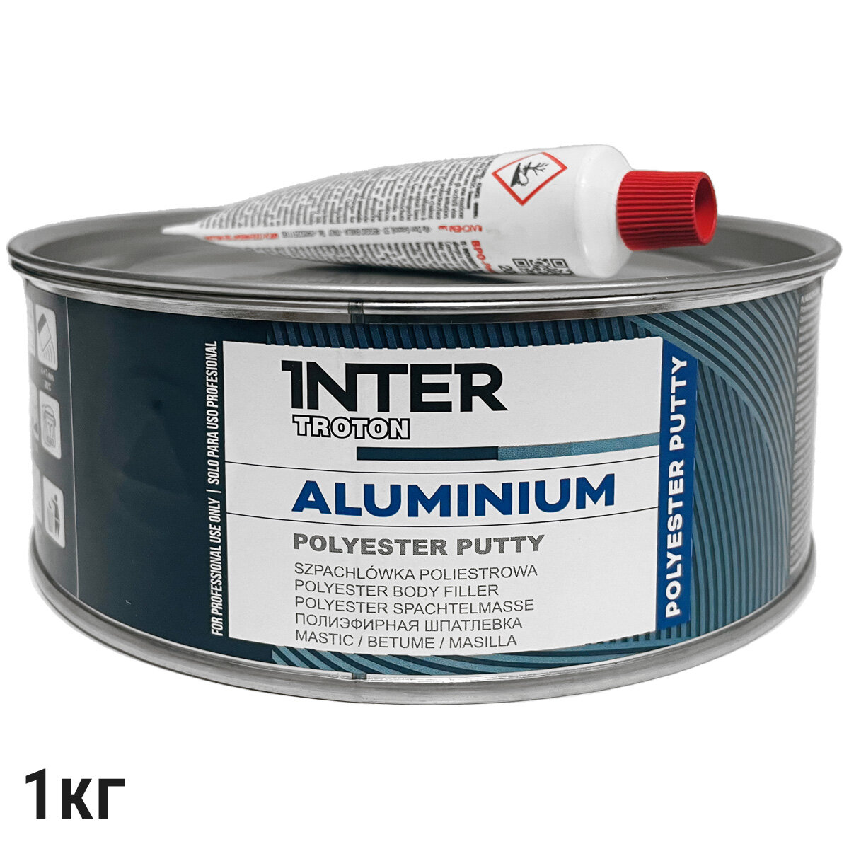 Шпатлевка с алюминием ALUMINIUM INTER TROTON (1,0кг)