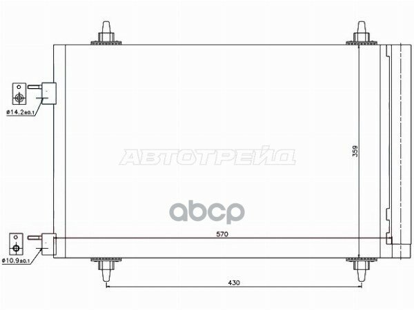 Радиатор кондиционера Peugeot 308 07-15 / Citroen Berlingo 08-22 Sat арт. ST-PG11-394-0