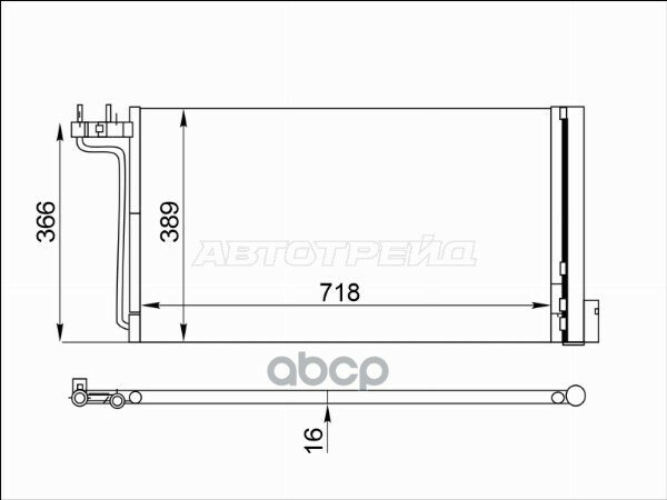 Радиатор кондиционера Ford Focus 14-19 / C-MAX 15-19 Sat арт. ST-47-0021