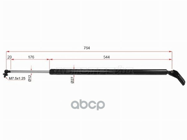 Амортизатор крышки багажника Mitsubishi Delica 94-07 / Space Gear 94-07 (Справа) Sat арт. ST-MR181464