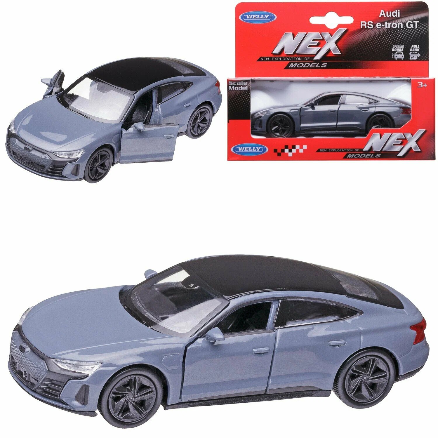 Машинка Модель 1:38 Audi e-tron GT 43809W. Серая