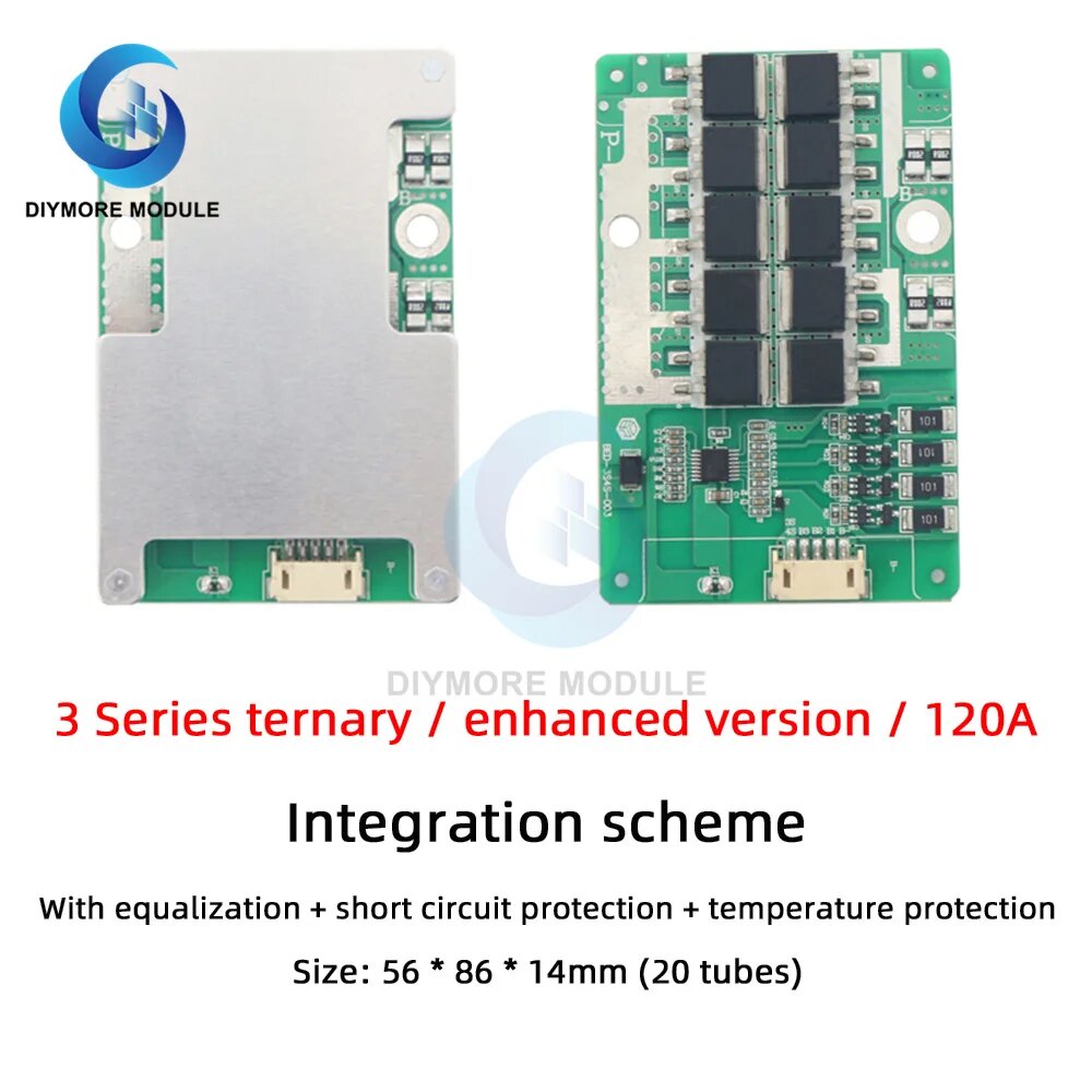Diymore BMS 3S 3.7V 120A Enhanced плата защиты
