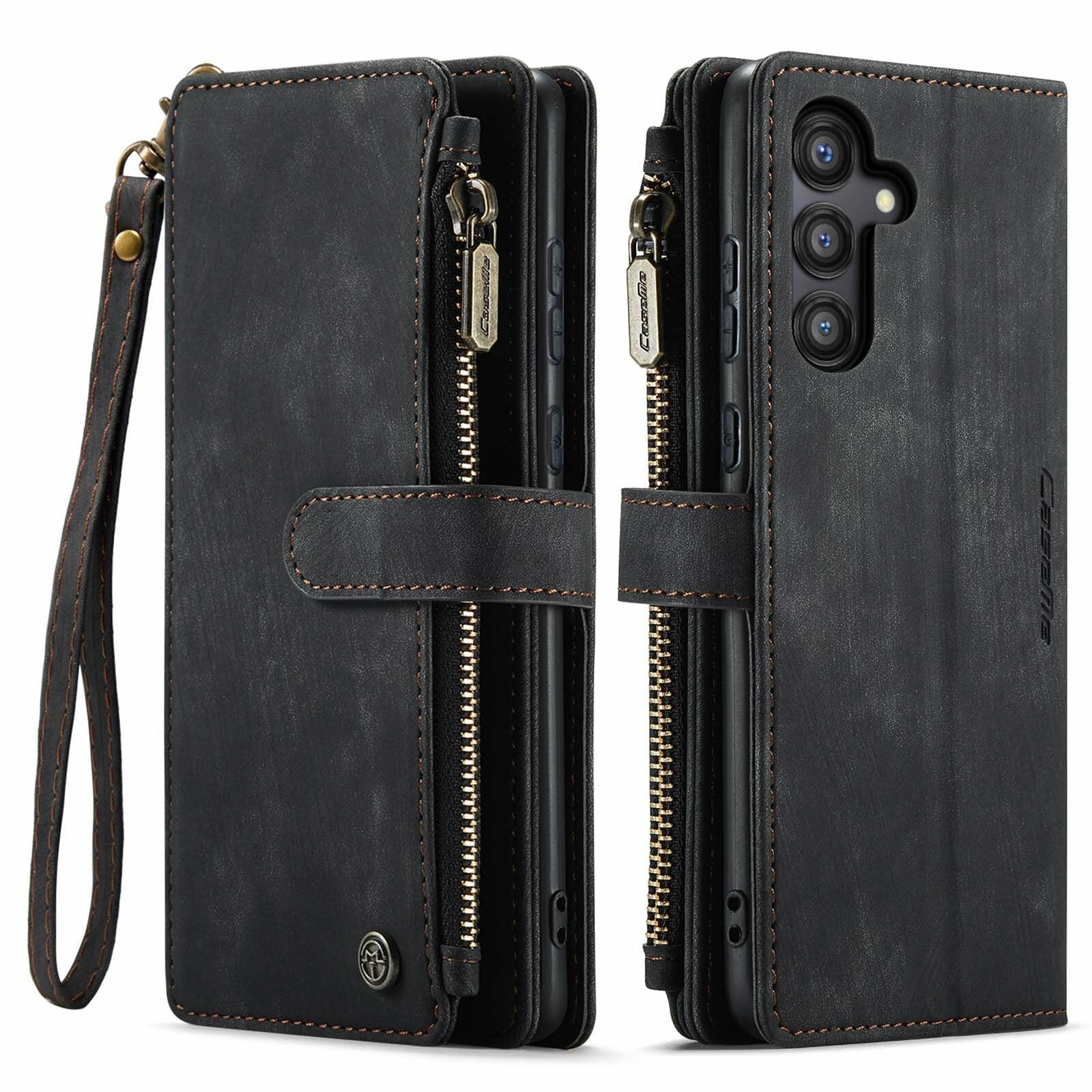 Кошелек Чехол Caseme для Samsung Galaxy A35 5G / Самсунг A35 5G Многофункциональный, портативный, на шнурке, кожаный, книжка！！！