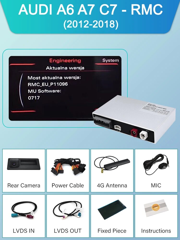 Беспроводная камера CarPlay для Audi A6 A7 C7 MMI 3G HN+R 2009-2015 RMC 2012-2018 MIB 2016-2018 Car Play Android Автоматическая камера заднего вида A6 A7 RMC Camera