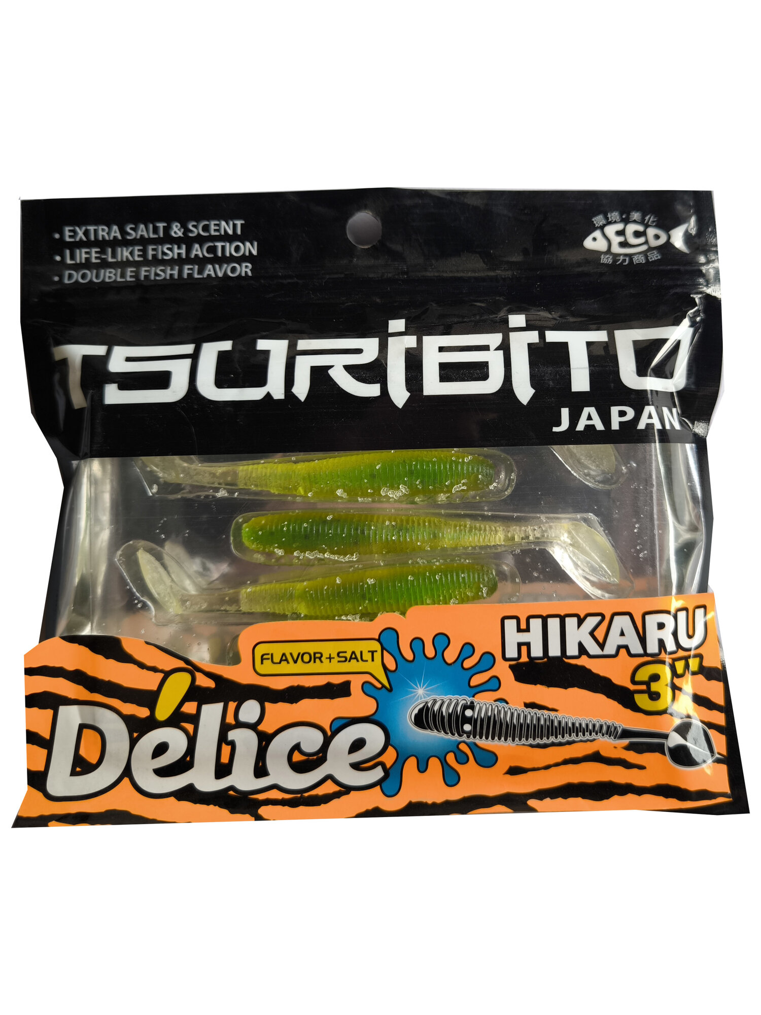 Мягкая приманка Tsuribito Hikaru 3 / цвет N007, 75 мм, 3.15 г