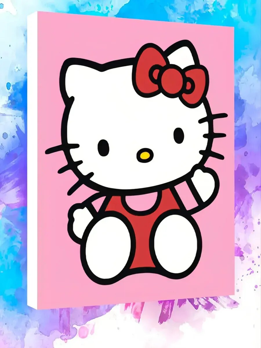 Картина по номерам Кошка Hello Kitty Хеллоу Китти