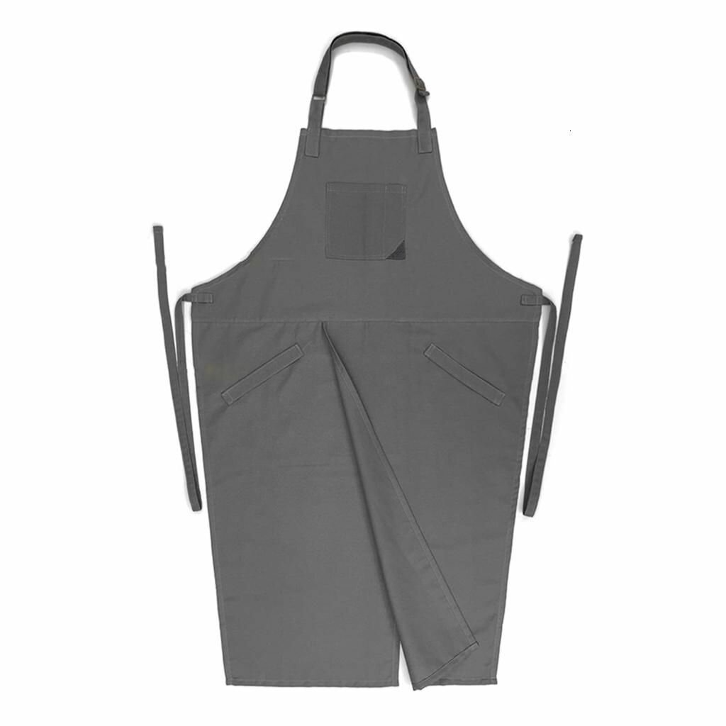 Фартук для гончарного дела для художников, механиков, татуировщиков, Светло-серый