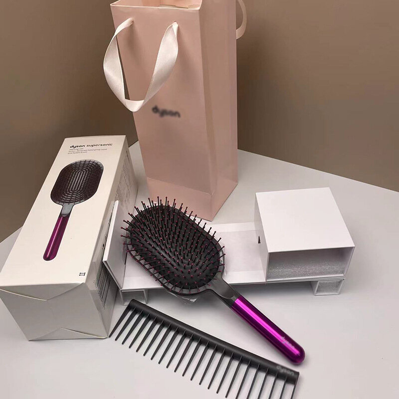 Расческа Dyson Style Cushion Comb, широкозубая расческа, антистатическая массажная расческа, набор в подарочной коробке, праздничный подарок