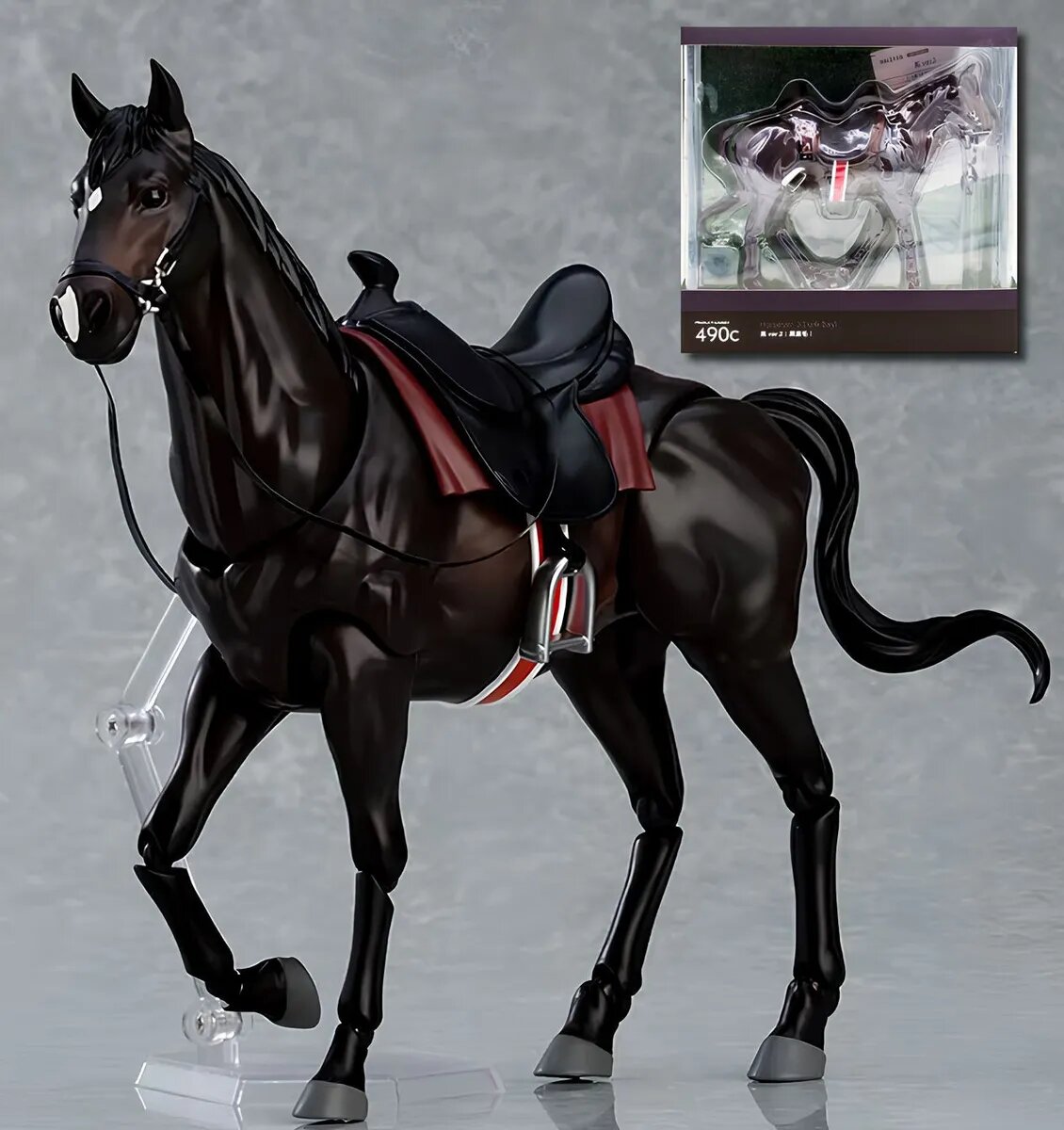 Фигурка шарнирная Лошадь версия 2 / Horse Dark Bay (17см) темно-коричневая 490c