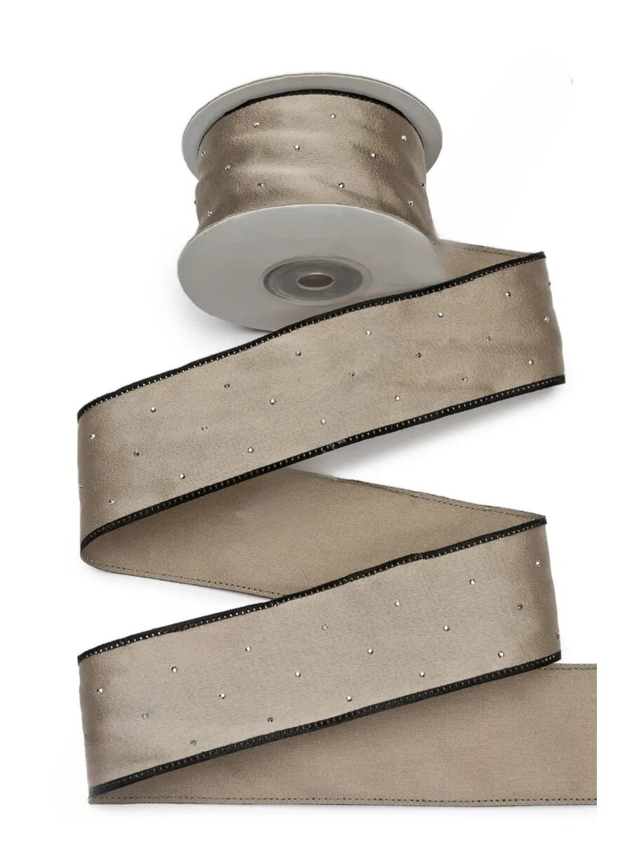 Лента декоративная со стразами 4см (10ярдов)