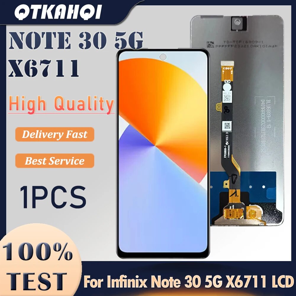 6,78 "оригинальный ЖК-дисплей X6711 для Infinix Note 30 5G с рамкой, сменный преобразователь сенсорного экрана в сборе