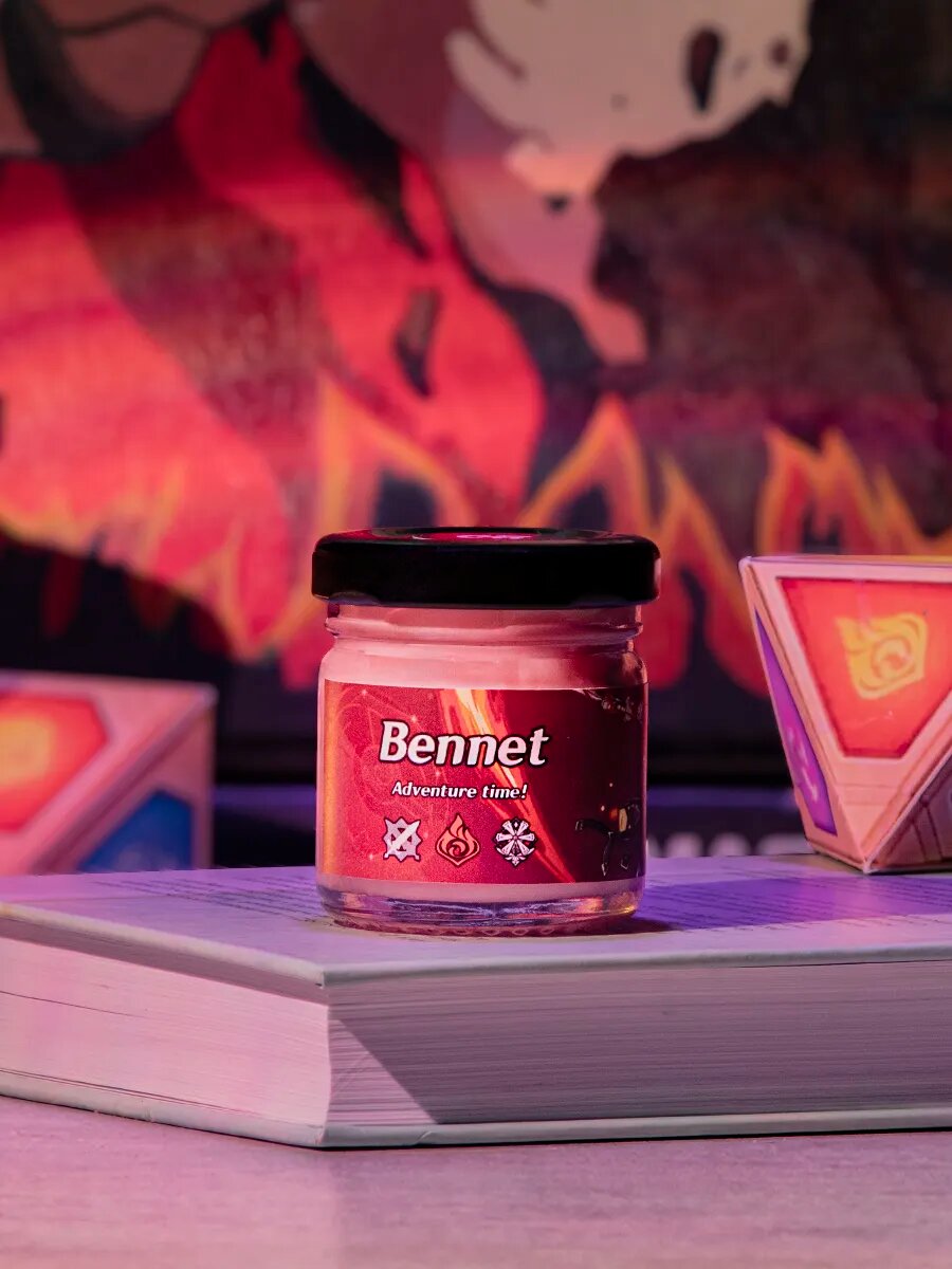 Свеча ароматическая Genshin impact Bennett 40мл, горячий какао