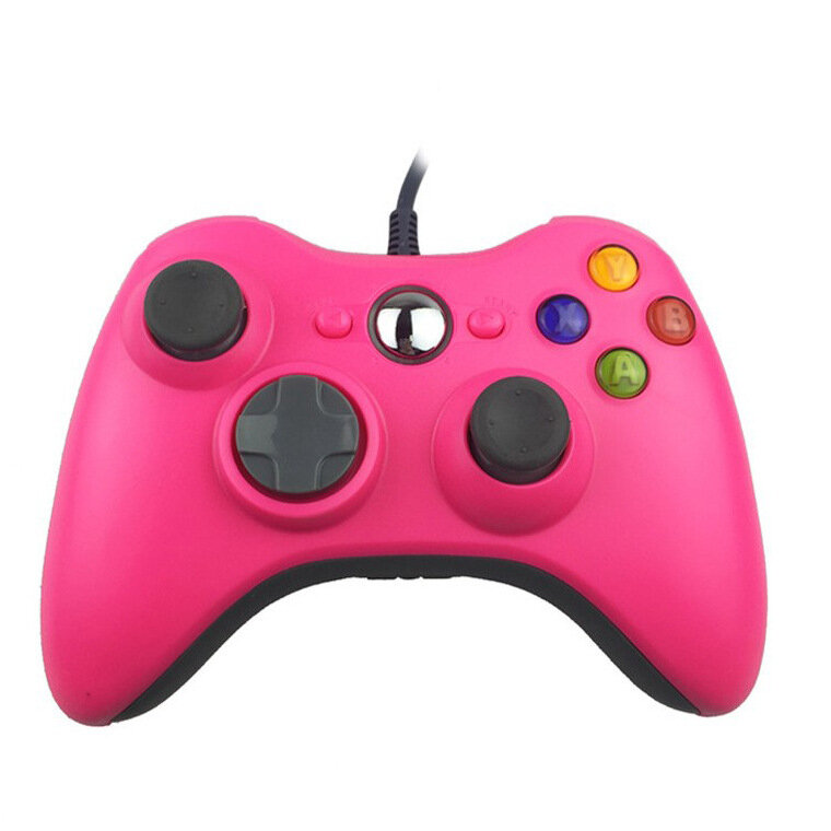 Геймпад XBOX 360 Slim, проводной, розовый