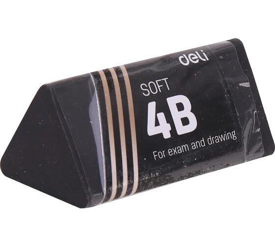 Ластик DELI треугольный 40x19x19мм черный EH01720