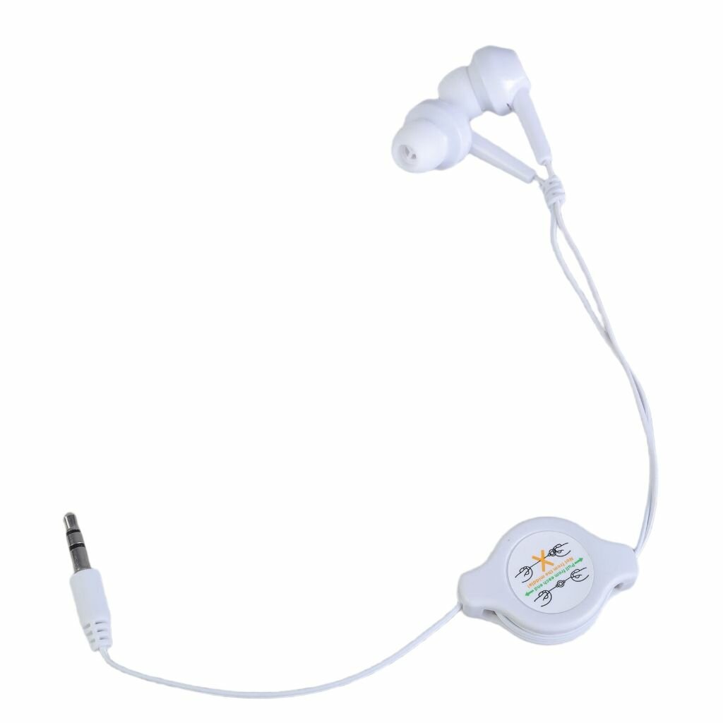 Микронаушник, выдвижная проводная гарнитура диаметром 3,5 мм-белый