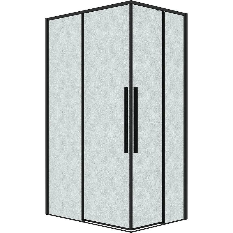 Душевой уголок Grossman Galaxy 90х80 300. K33.01.9080.21.02 профиль Черный матовый стекло шиншилла