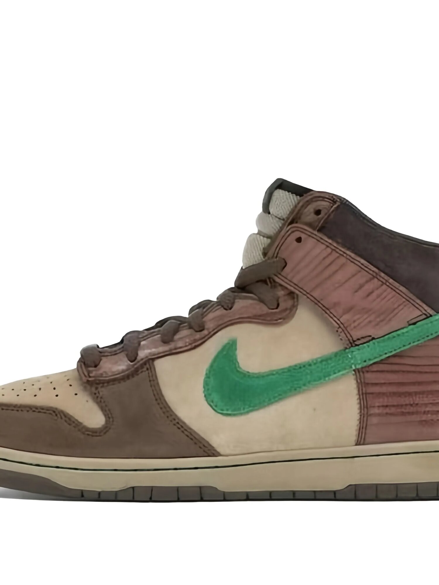 Кроссовки NIKE Dunk High Premium SB, размер 10.5 US, коричневый — фото 1