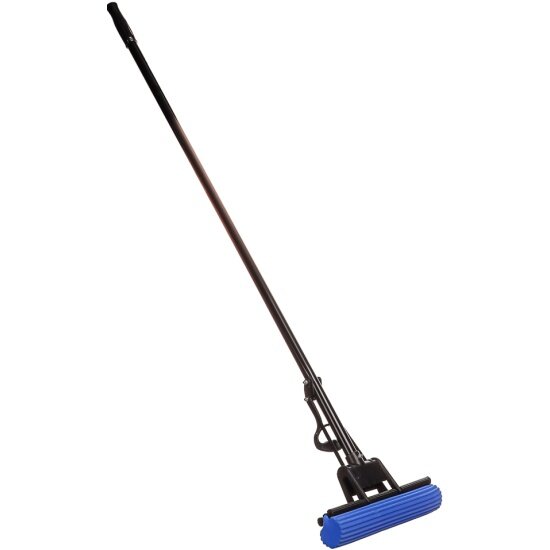 Швабра Vetta Эконом 110 см, стальная ручка, нерж. сталь/ПВА (444-008)