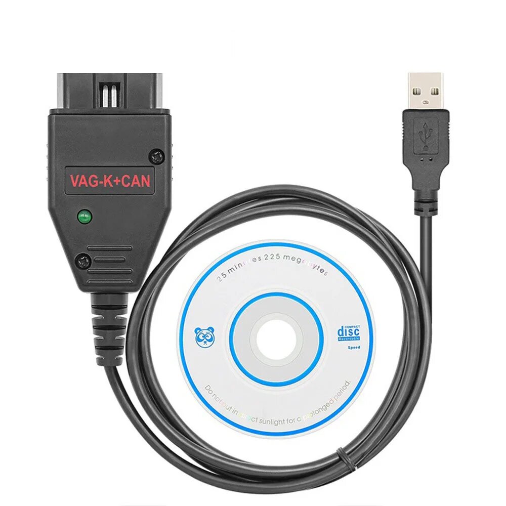 USB-кабель VAG K + CAN для Audi/Volkswagen OBD2, адаптер сканера, командир 1,4 FT232RL K-Line, диагностический кабель для неисправностей автомобиля
