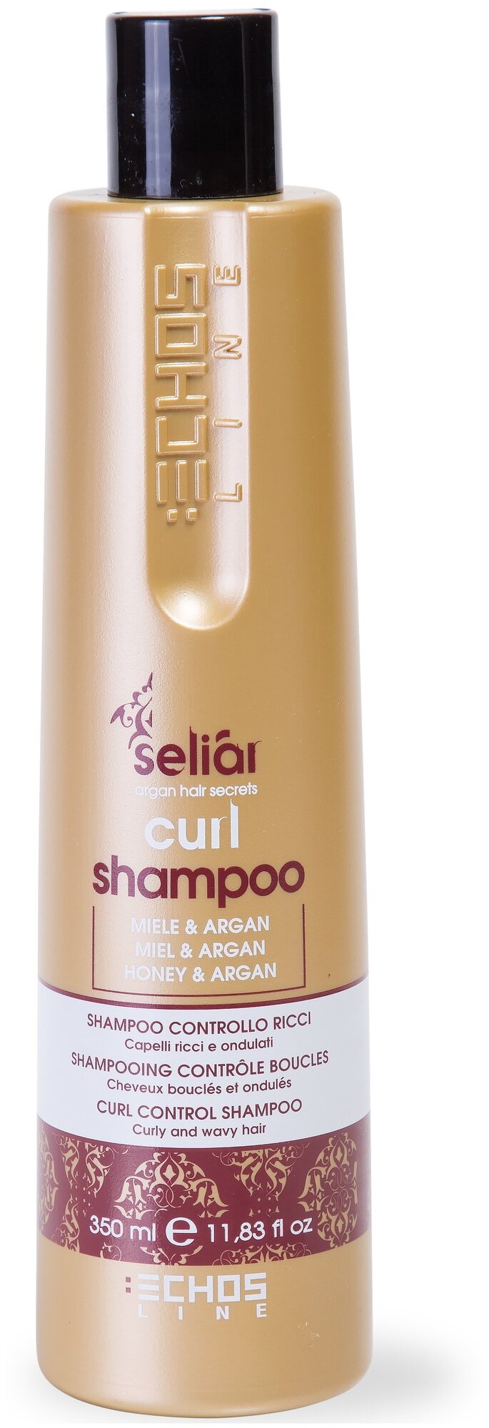 Шампунь для вьющихся волос с медом и маслом Аргании 350 мл Echos Line SELIAR CURL SHAMPOO