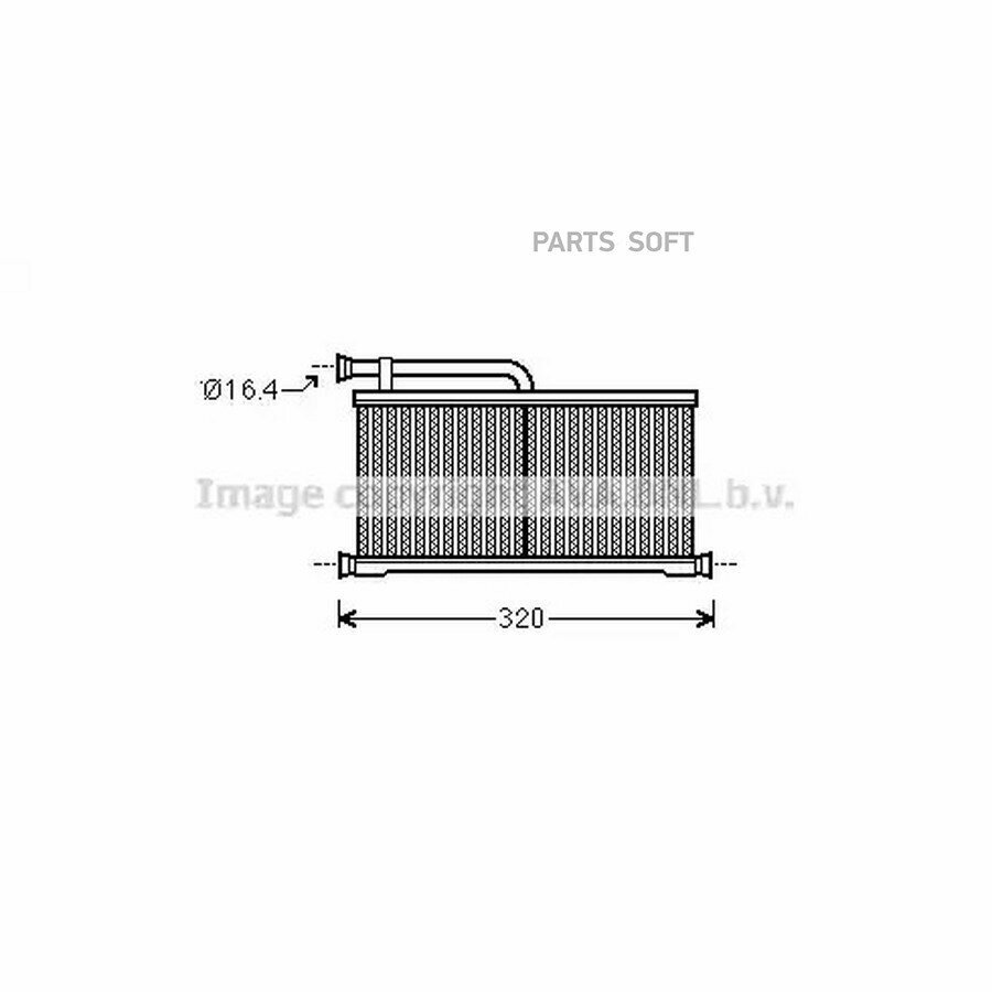 Радиатор печки от официального дистрибьютора, AVA, артикул AIA6397