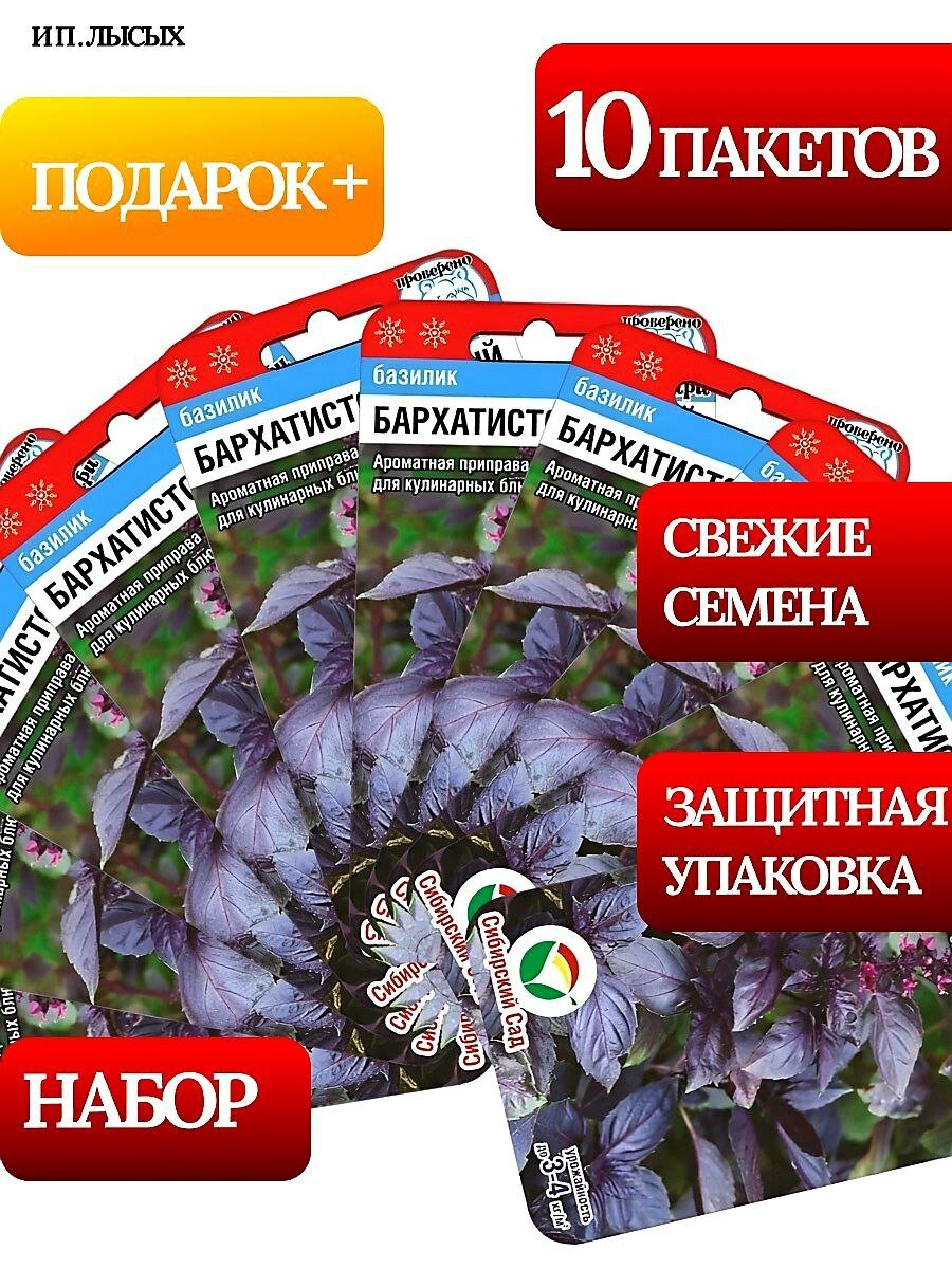 Семена Базилик "Бархатисто-Черный"