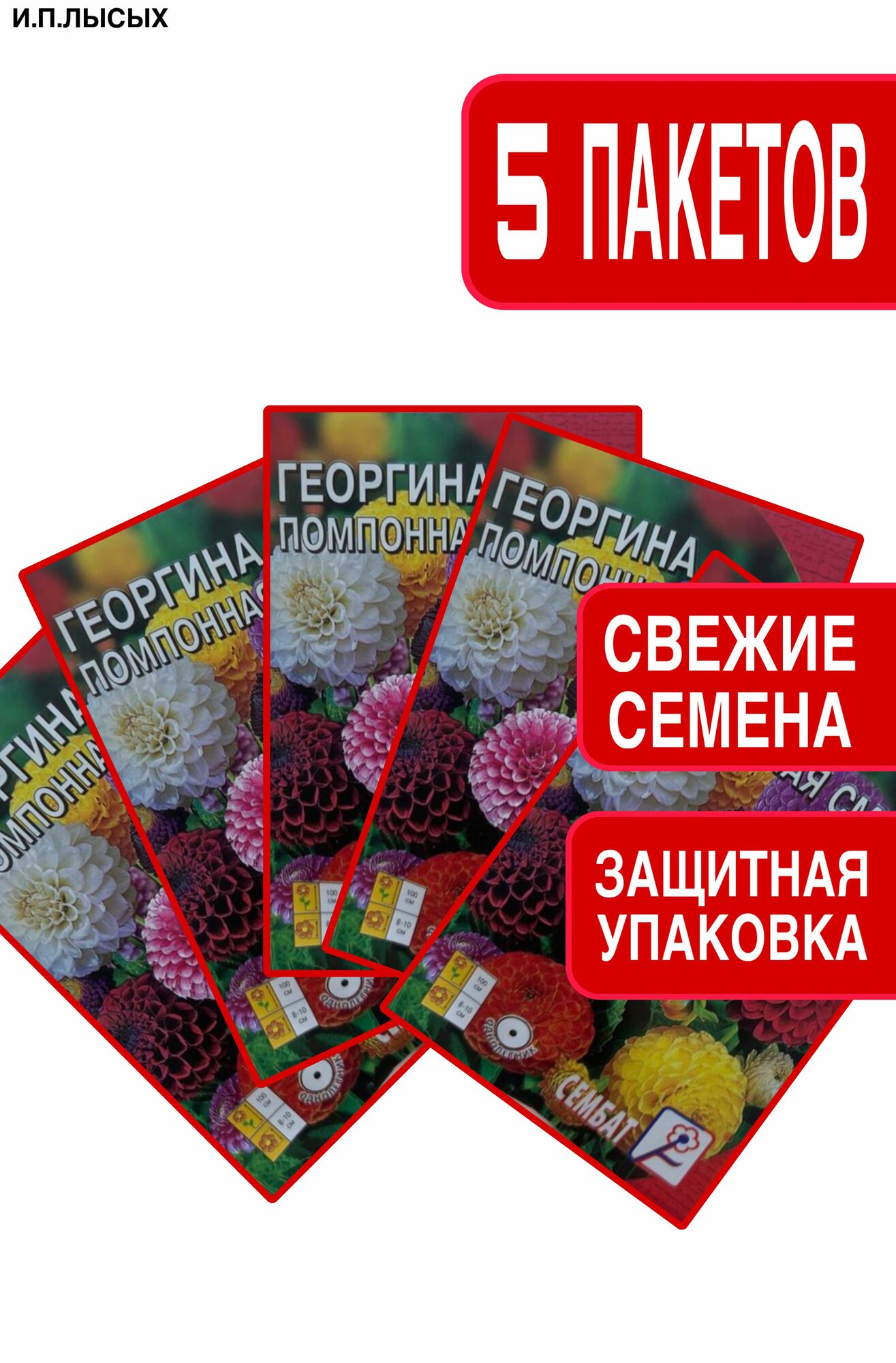 Семена Георгина "Помпонная смесь"