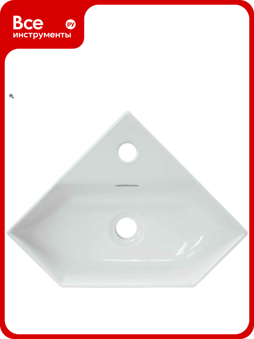 Угловой умывальник Sanita LINE NEW 35 00000089023 WB. CR/Line/35-C/WHT. G/S1