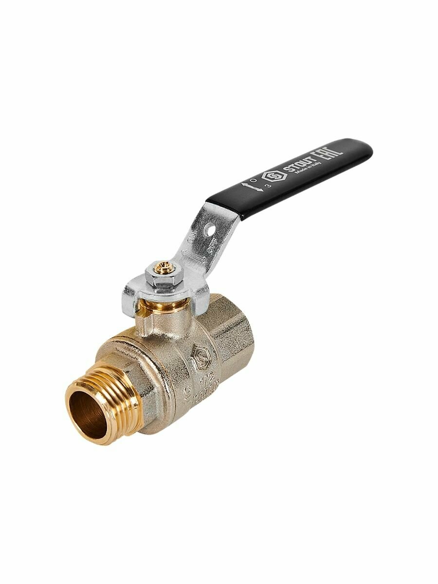 Кран шаровый STOUT ГОСТ 1/2"ВН, ручка, полнопроходной, SVB-0003-200015
