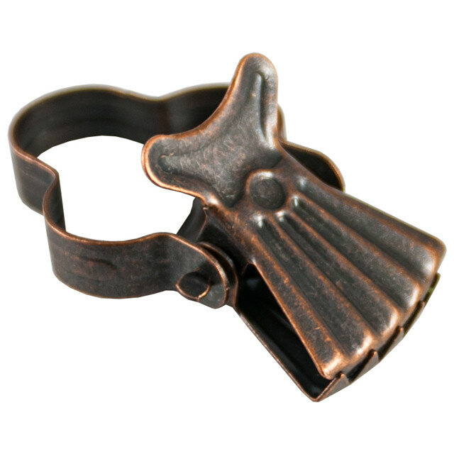 УЮТ зажим для колец бронза 35 мм, набор 10 шт, арт.2014776, прочное декоративное крепление