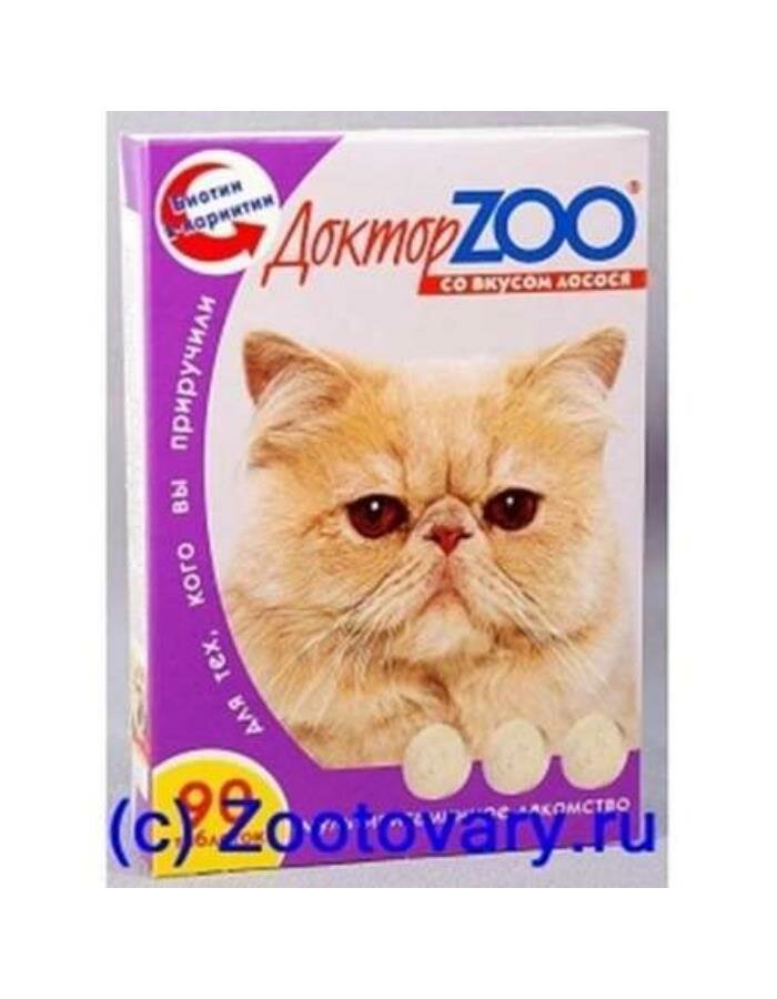 Доктор Zoo Витамины для Кошек со Вкусом Лосося 6х90таб