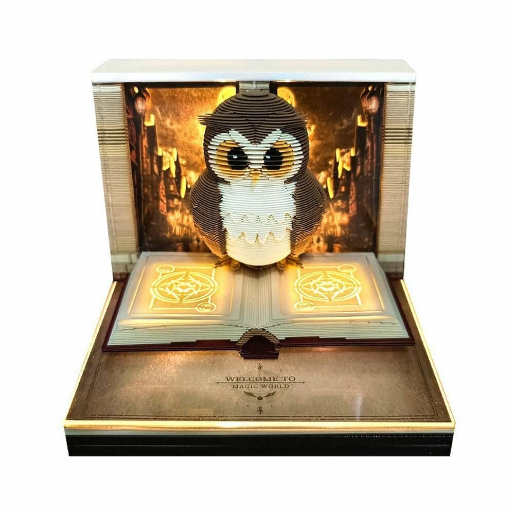 Календарь на неделю на английском языке Замок панд с подсветкой 2026