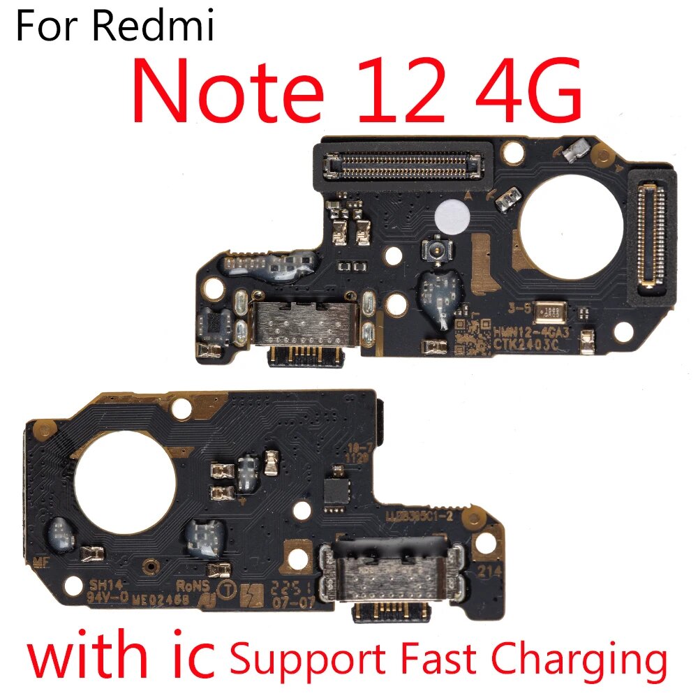 1 шт. порт зарядки для Xiaomi Redmi Note 11 11s 11E 11Pro 11T 12 13 Pro 4G 5G док-станция гибкий разъем USB зарядное устройство запасные части