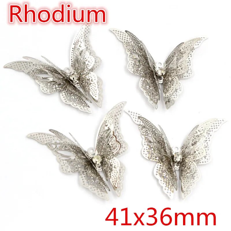 Металлические медные стразы с бабочкой Wadsfred для бижутерии AF7-60