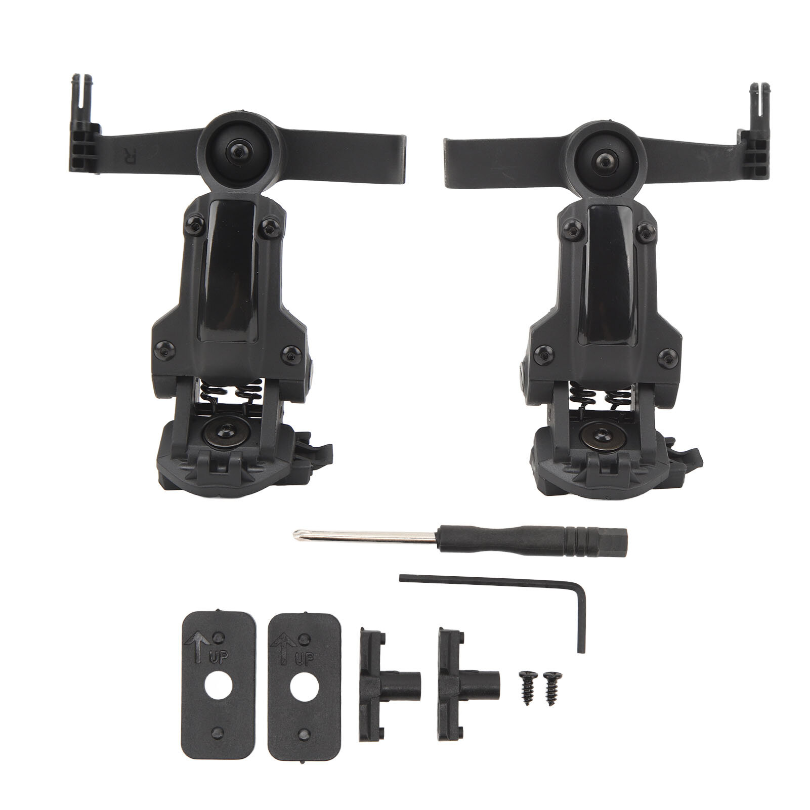 Аксессуары для адаптера ARC Rail с многоугольным вращением Адаптер для крепления наушников на шлеме, черный