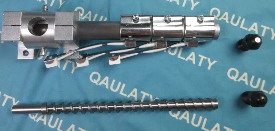 D20*330*2,5/1,75 мм небольшой экструдер, литьевая машина, пластиковая часть экструдера, винтовой трубчатый нагреватель