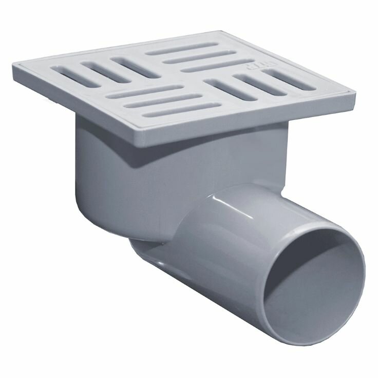 Трап для душа РТП 100х100 мм горизонтальный пластик